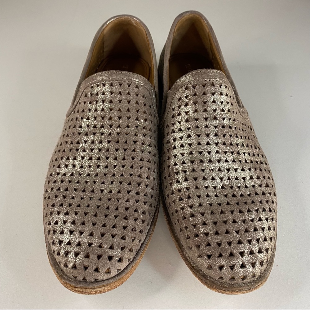 H.S. Trask Womens Ali Perforated Loafers Metallic Alm… - Gem